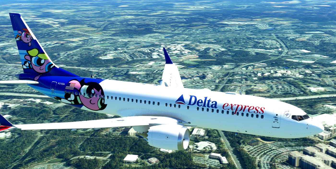 DELTA POWER PUFF GIRLS for Microsoft Flight Simulator | MSFS
