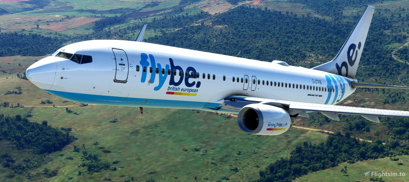 Flybe 737-800 (G-STRB) BW & SSW for Microsoft Flight Simulator | MSFS