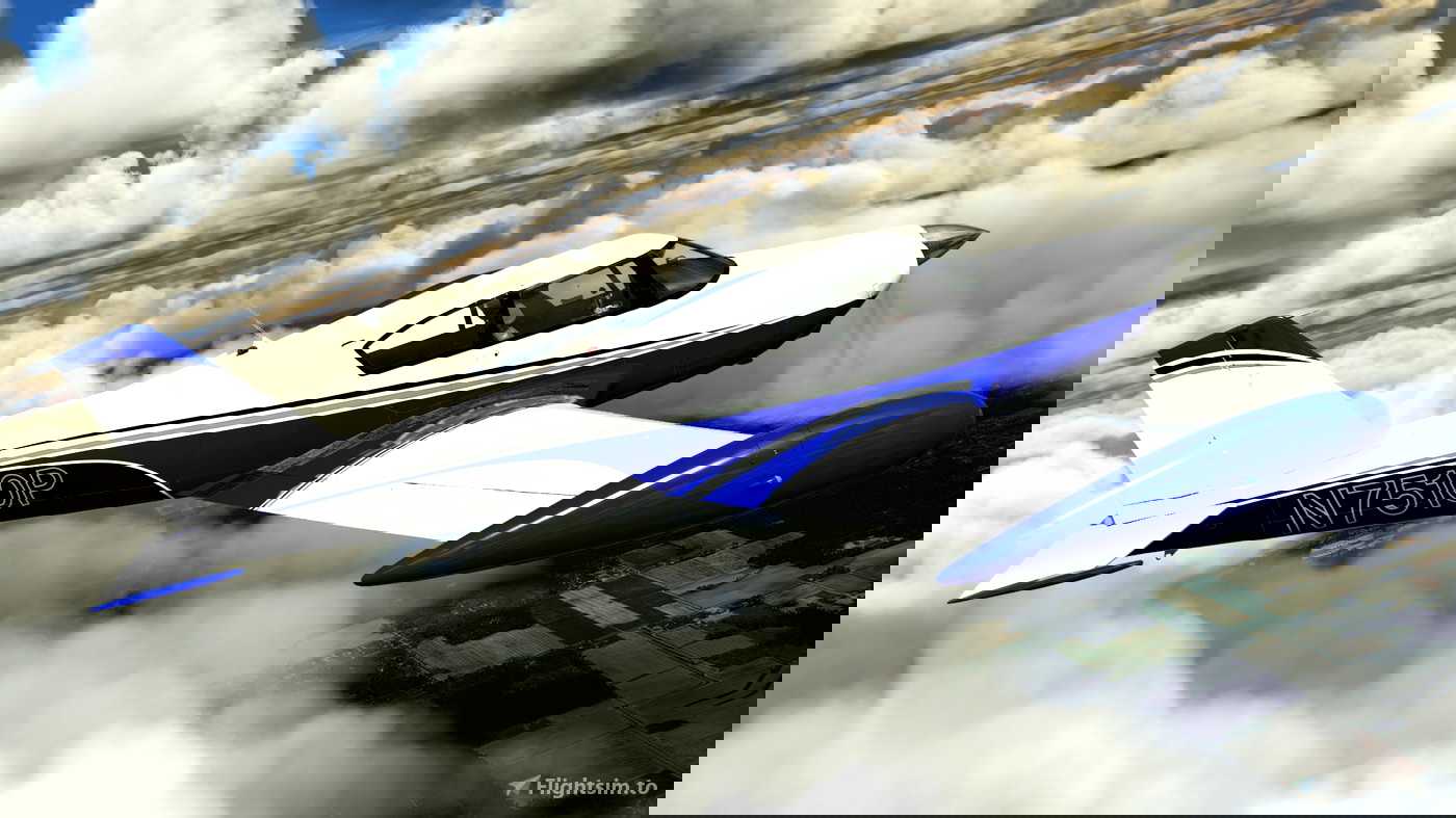 A2A Piper PA-24 Comanche N7510P (Fictional Blue Variant) + Custom Registration for Microsoft ...