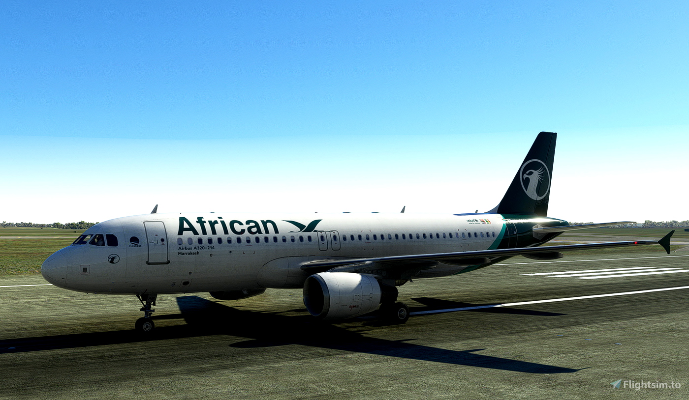 [A320][4K][FENIX] Airbus A320 All African Airways VA New Livery CN-MAR ...