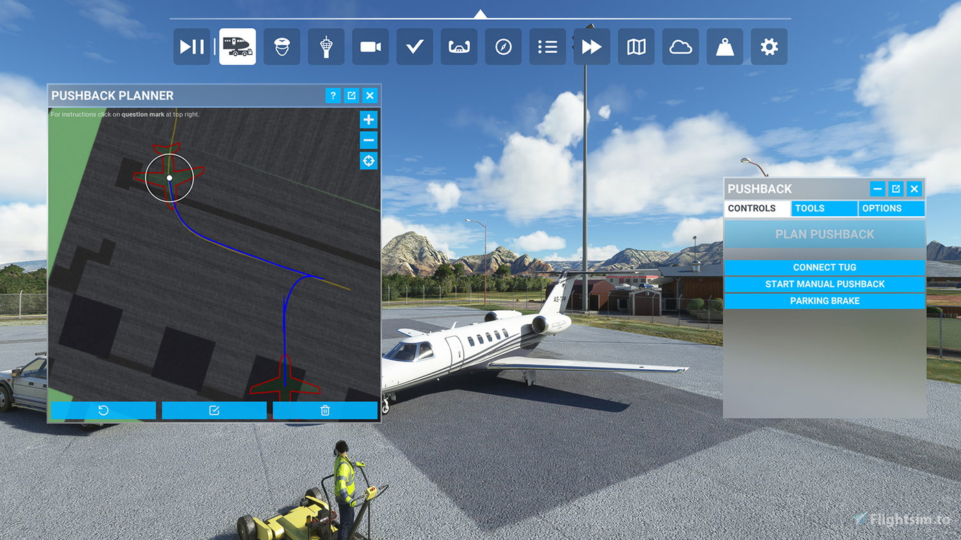Aerosoft - Aerosoft Toolbar Pushback Pro for Microsoft Flight Simulator | MSFS