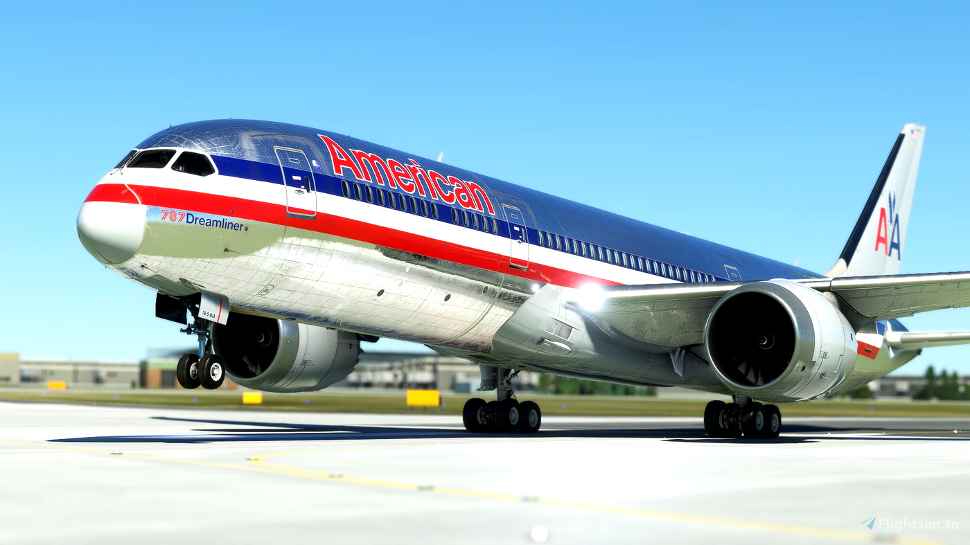 American Airlines Classic Bare Metal Horizon Simulations 787-9 ...