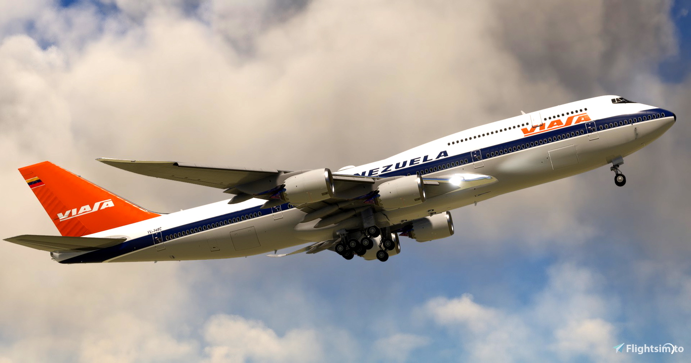 Asobo Boeing 747-8i VIASA (1970~80's)(OldLivery) (Fictional) [8K] para ...