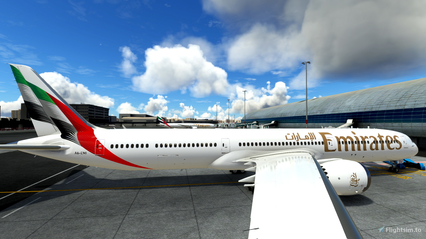 Asobo Boeing 787-10 Emirates New Livery 8K 对于 Microsoft Flight ...