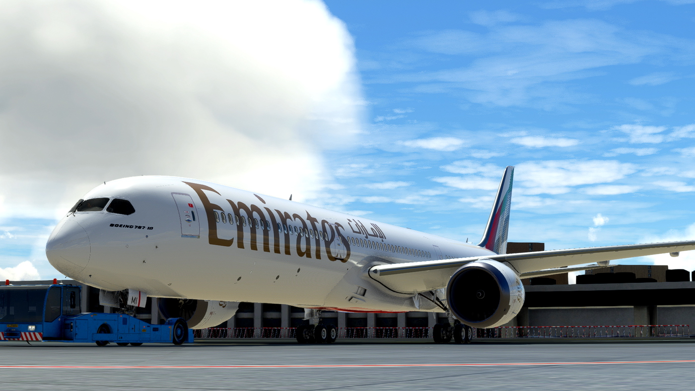 Asobo Boeing 787-10 Emirates New Livery 8K 对于 Microsoft Flight ...