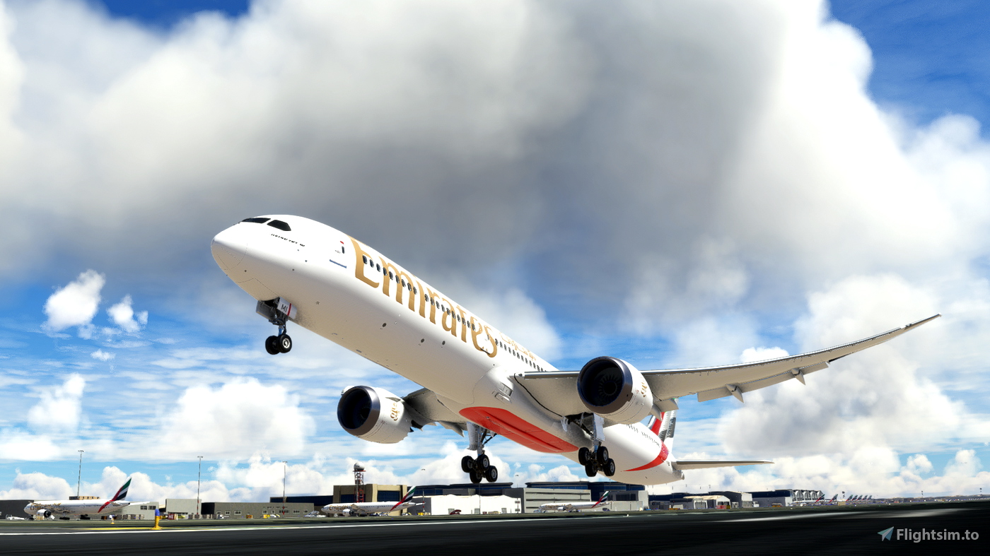 Asobo Boeing 787-10 Emirates New Livery 8K 对于 Microsoft Flight ...