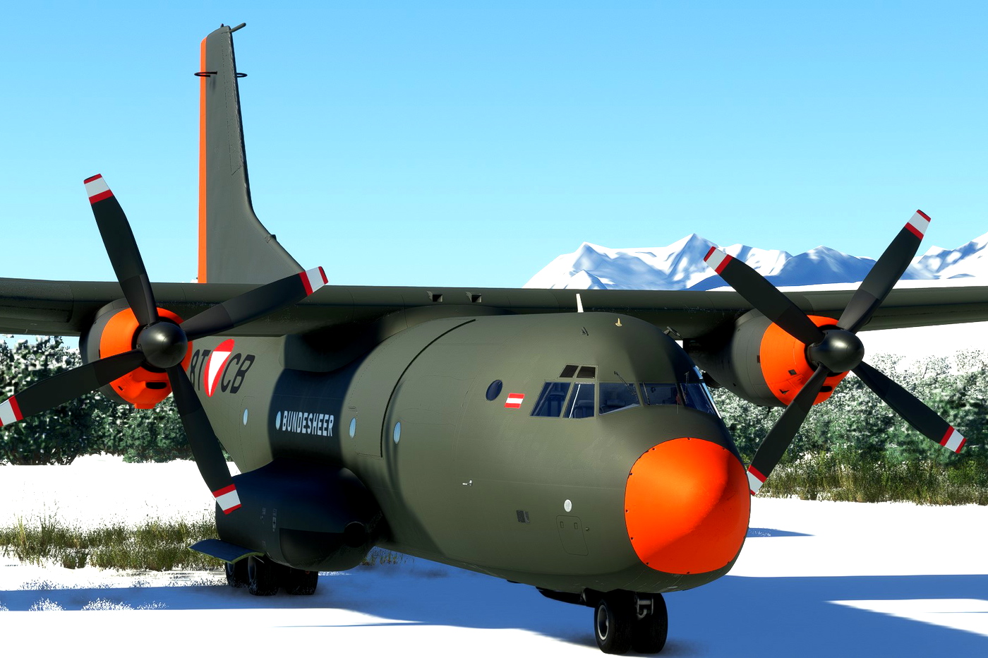 Azurpoly C-160 Transall Austrian Bundesheer (Oliv/Orange) for Microsoft ...