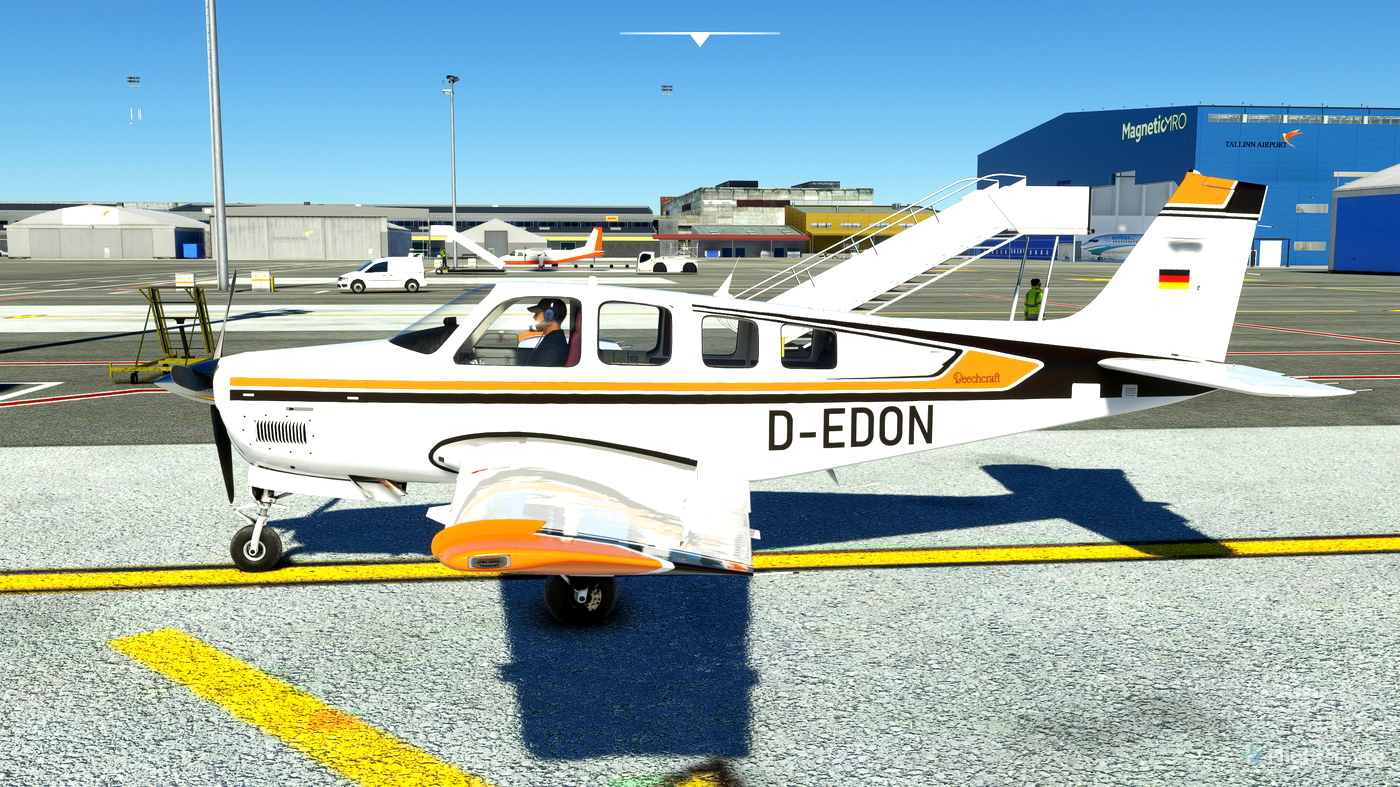 Black Square A36 | D-EDON livery für Microsoft Flight Simulator | MSFS