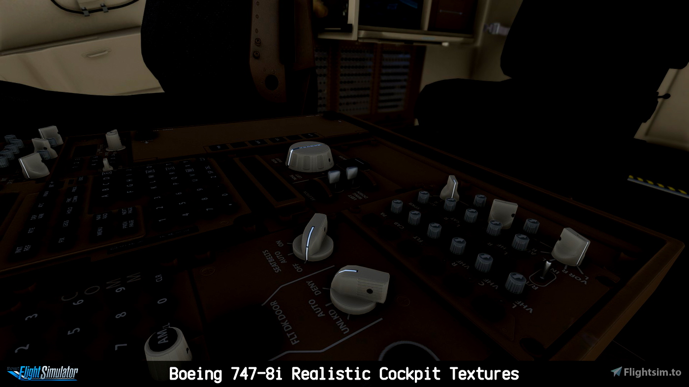 Boeing 747-8i Realistic Cockpit Textures for Microsoft Flight Simulator ...