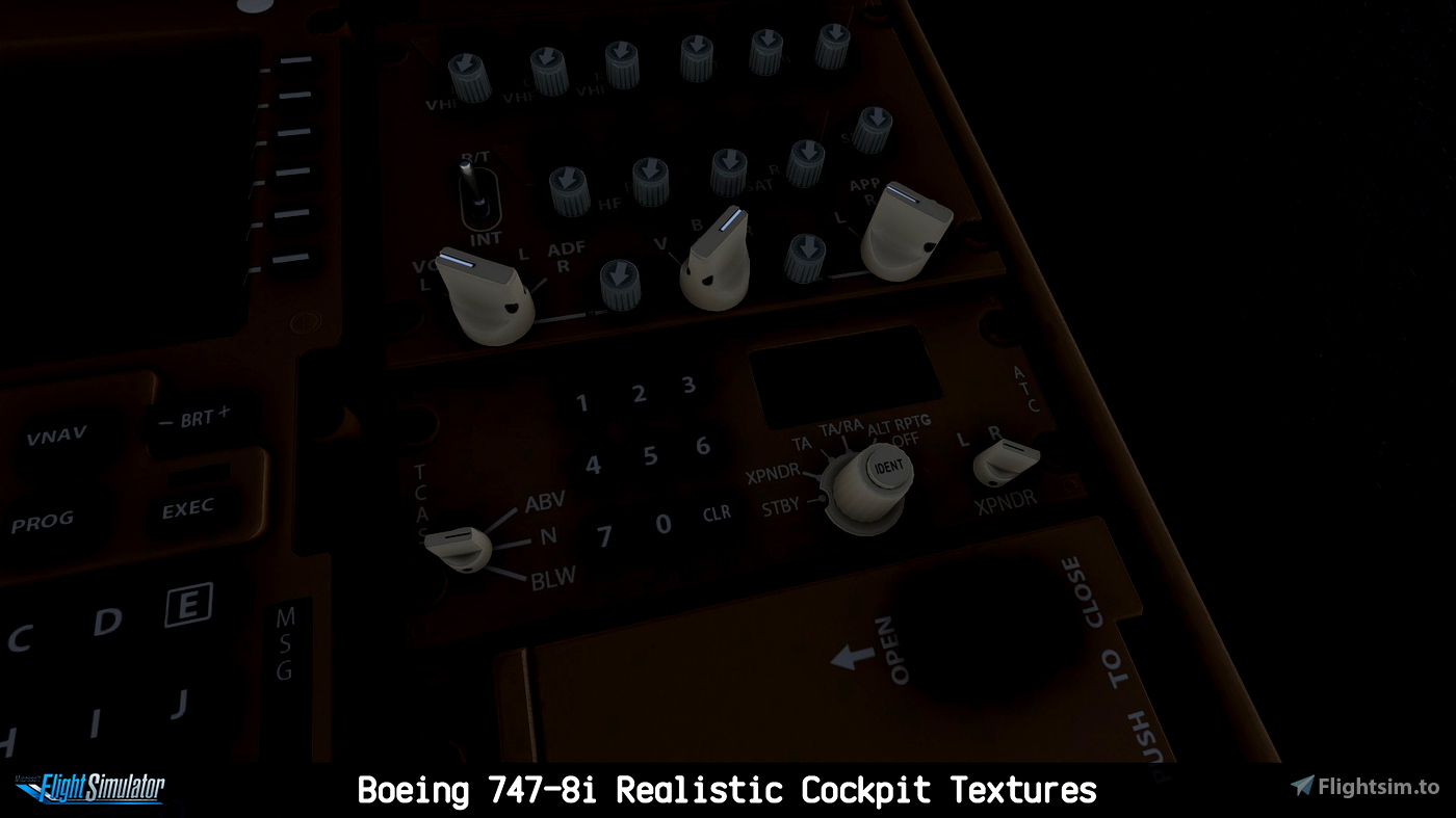 Boeing 747-8i Realistic Cockpit Textures for Microsoft Flight Simulator ...