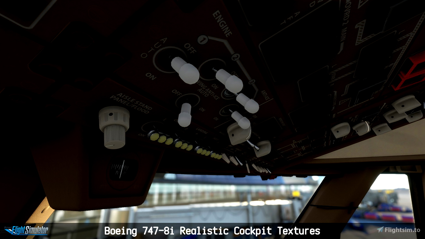 Boeing 747-8i Realistic Cockpit Textures para Microsoft Flight ...