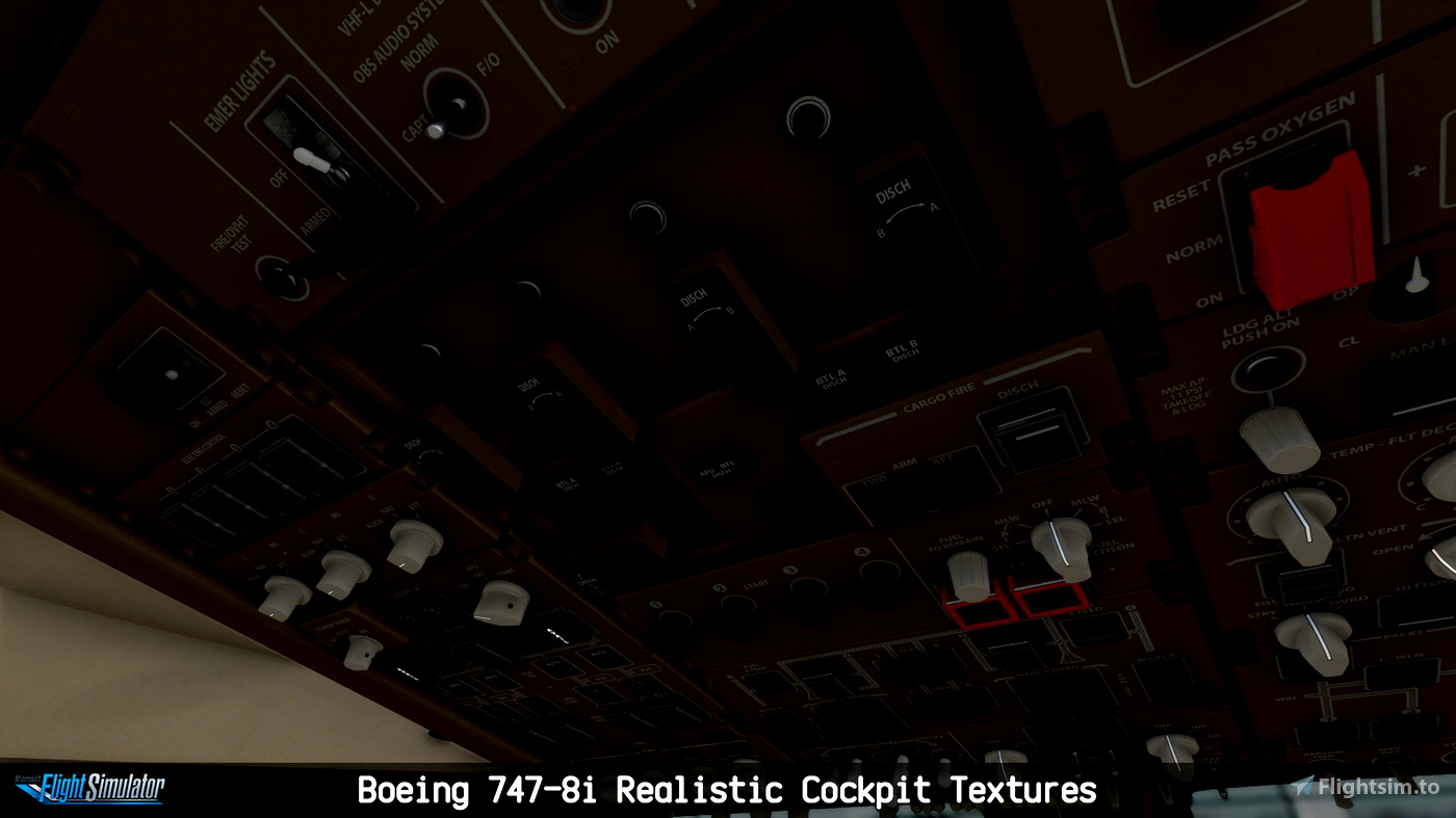 Boeing 747-8i Realistic Cockpit Textures for Microsoft Flight Simulator ...