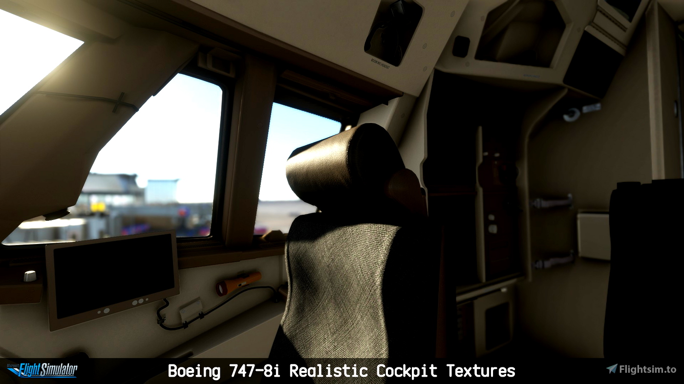 Boeing 747-8i Realistic Cockpit Textures for Microsoft Flight Simulator ...