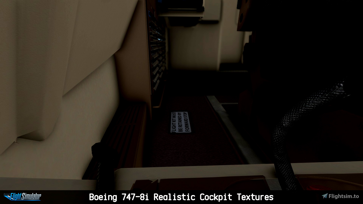 Boeing 747-8i Realistic Cockpit Textures for Microsoft Flight Simulator ...