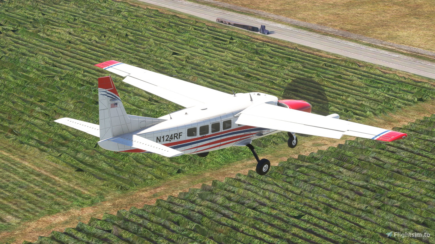 C208B No Pod - N124RF (ex MAF) für Microsoft Flight Simulator | MSFS