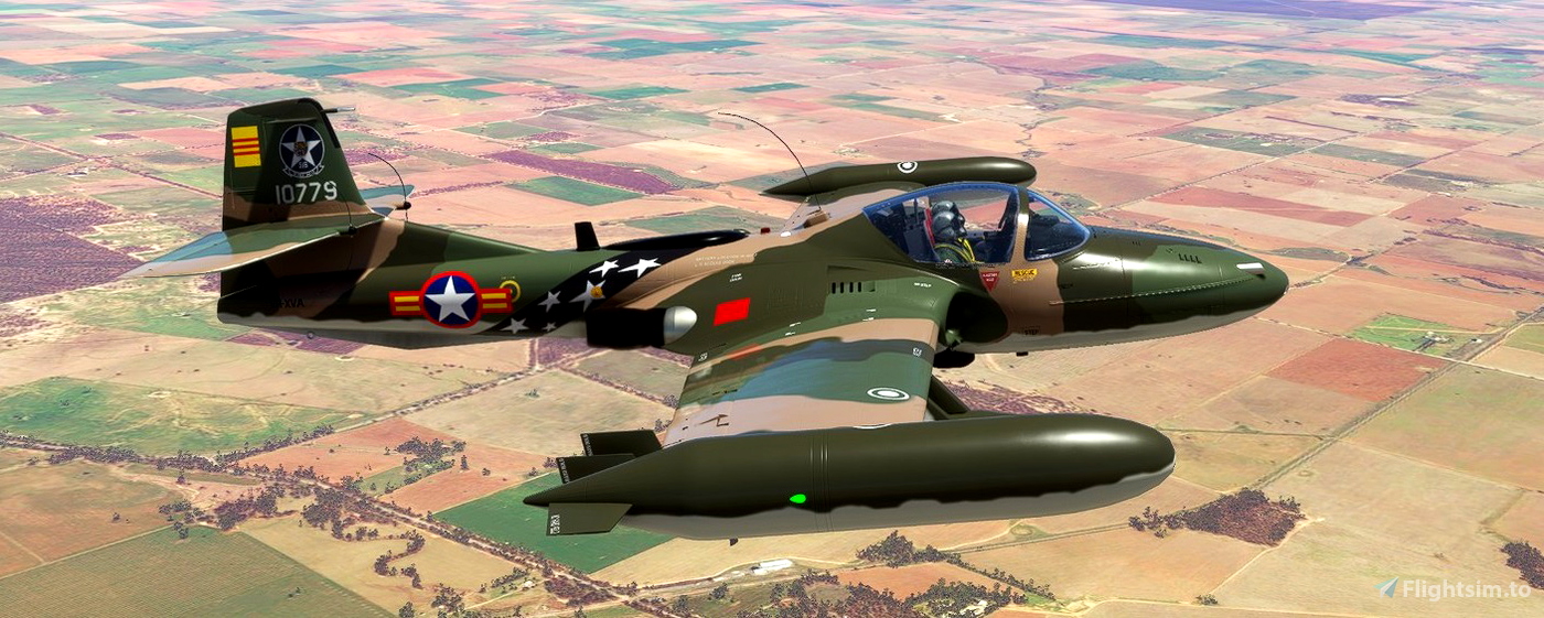 Cessna A-37B Dragonfly VH-XVA 10779 for Microsoft Flight Simulator | MSFS