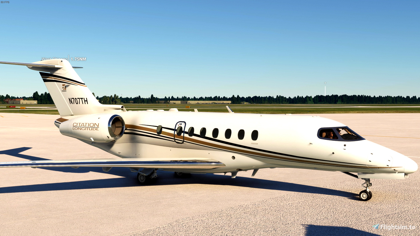 Cessna Citation Longitude N707TH a oldalon. Microsoft Flight Simulator ...