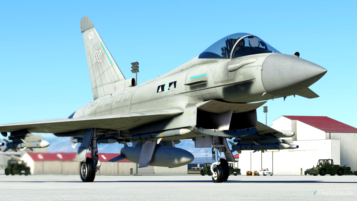 CJ Simulations Eurofighter Typhoon FGR.4 | RAF 2 SQN Markings Livery ZK425 (8K Resolution) pro ...
