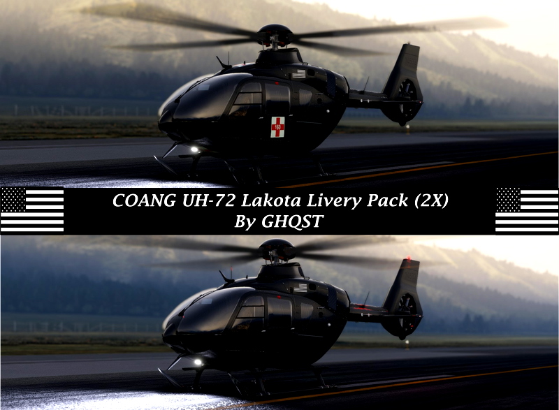 COANG UH-72 Lakota Livery Pack 2X for Microsoft Flight Simulator | MSFS