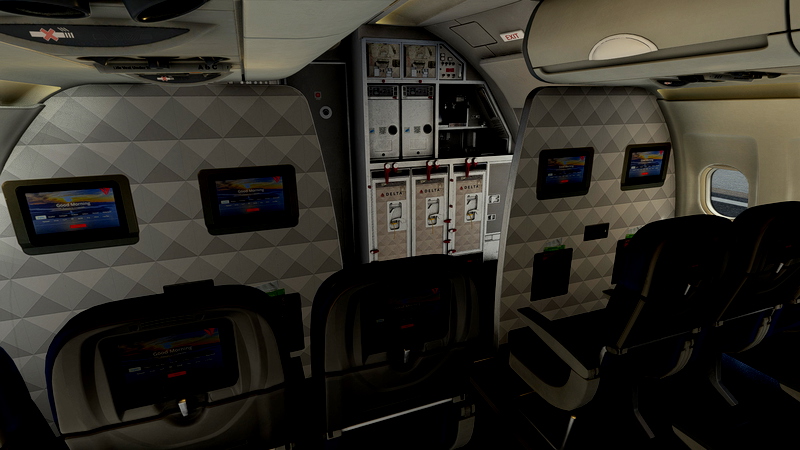 Delta Air Lines N378NW w/Cabin | Fenix A320 (8K + 4K) for Microsoft ...