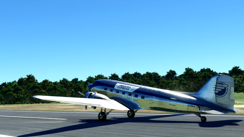 Douglas DC-3 N28AA Candler Field Express for Microsoft Flight Simulator ...
