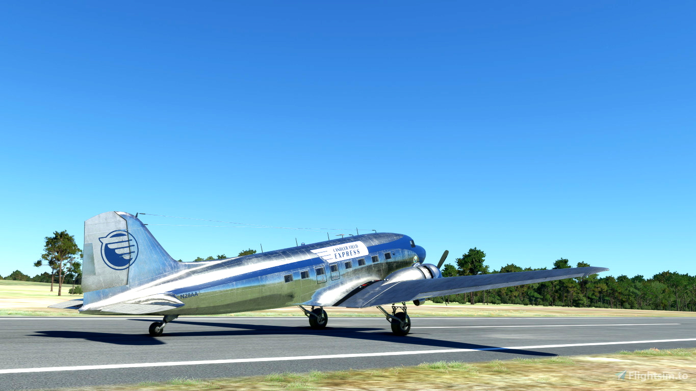 Douglas DC-3 N28AA Candler Field Express for Microsoft Flight Simulator ...