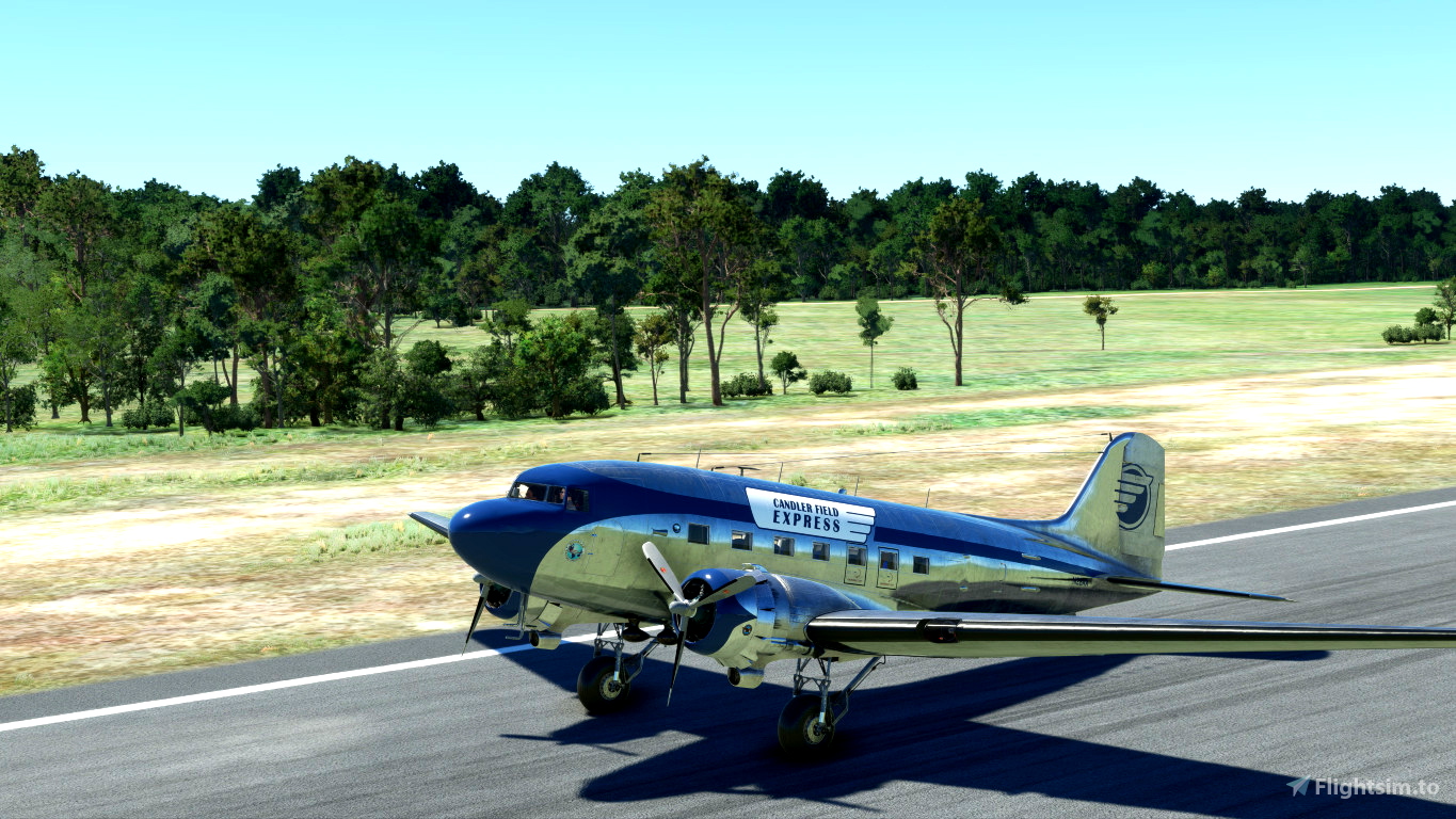 Douglas DC-3 N28AA Candler Field Express for Microsoft Flight Simulator ...