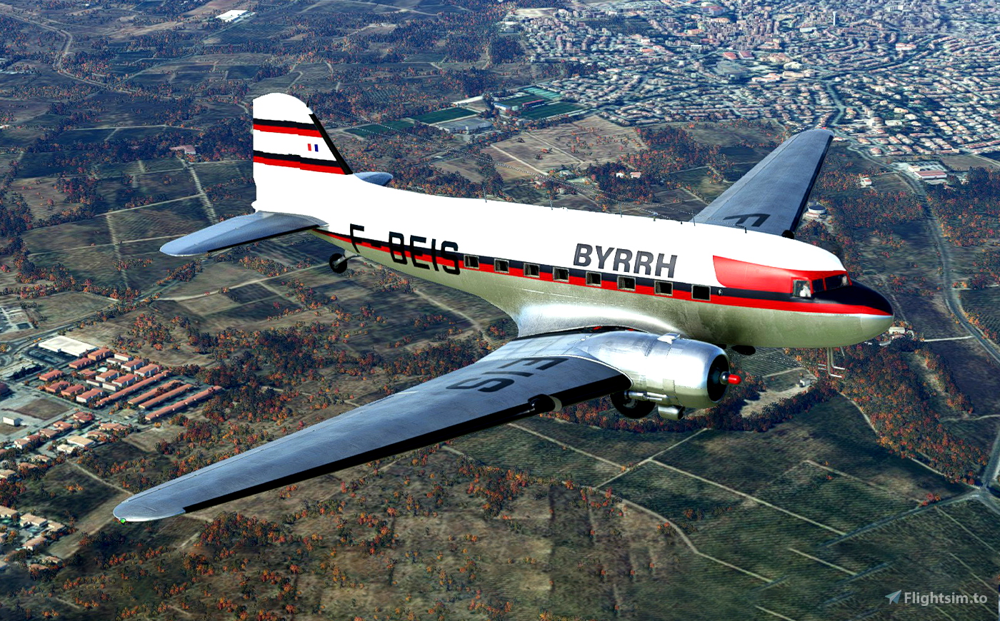 Douglas DC-3 BYRRH (Violet Fréres) F-BEIS for Microsoft Flight Simulator | MSFS