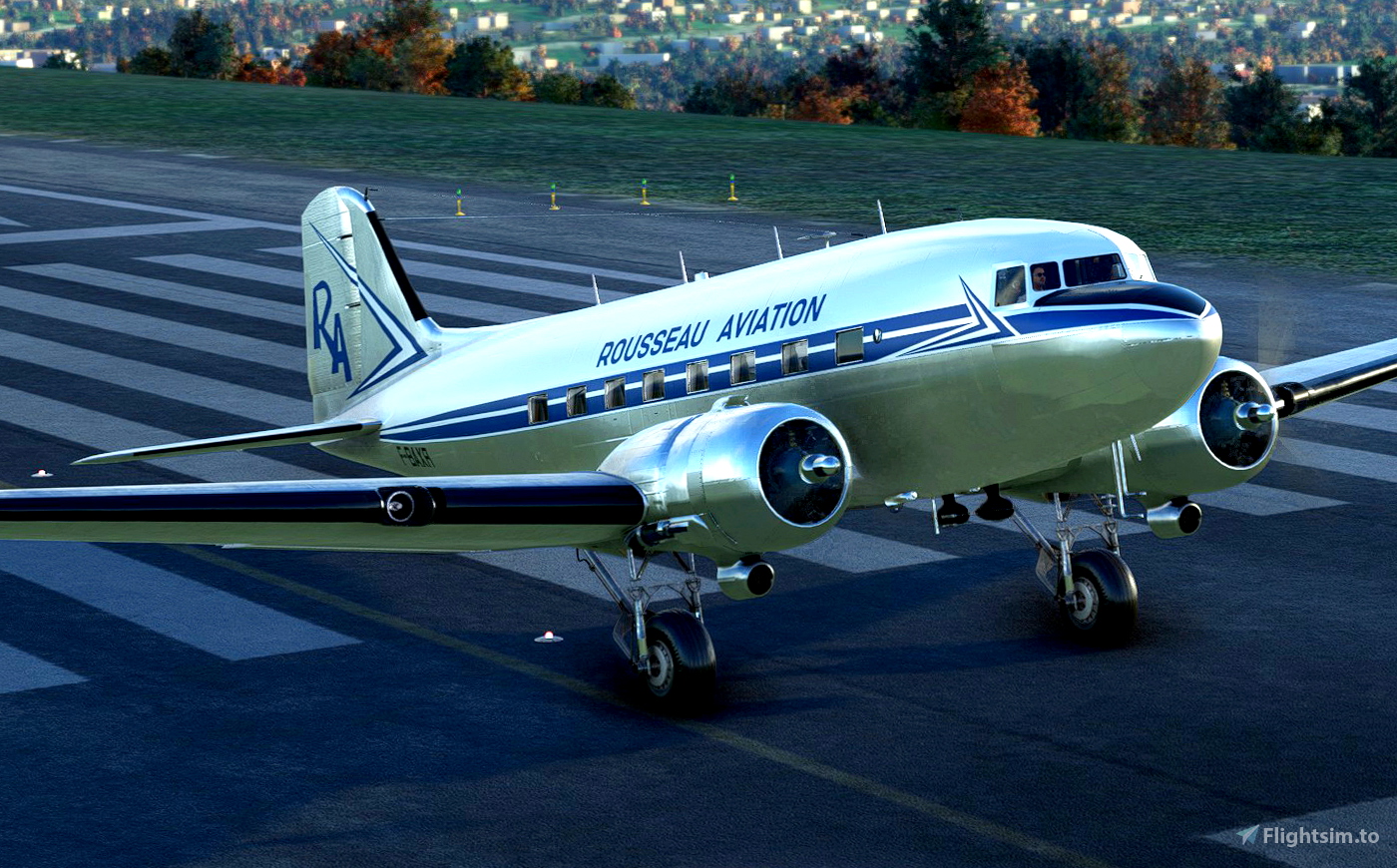 Douglas DC-3 Rousseau Aviation F-BAXR for Microsoft Flight Simulator | MSFS