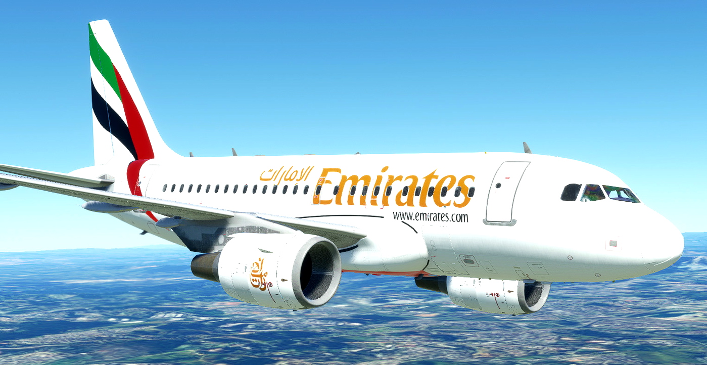 EMIRATES A318-100 对于 Microsoft Flight Simulator | MSFS