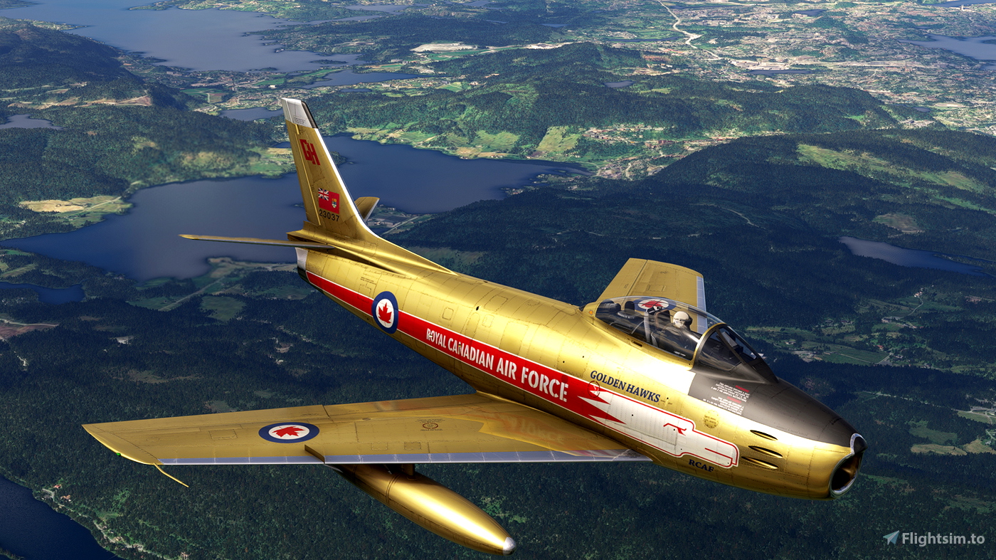 F-86 Sabre RCAF Golden Hawks pro Microsoft Flight Simulator | MSFS