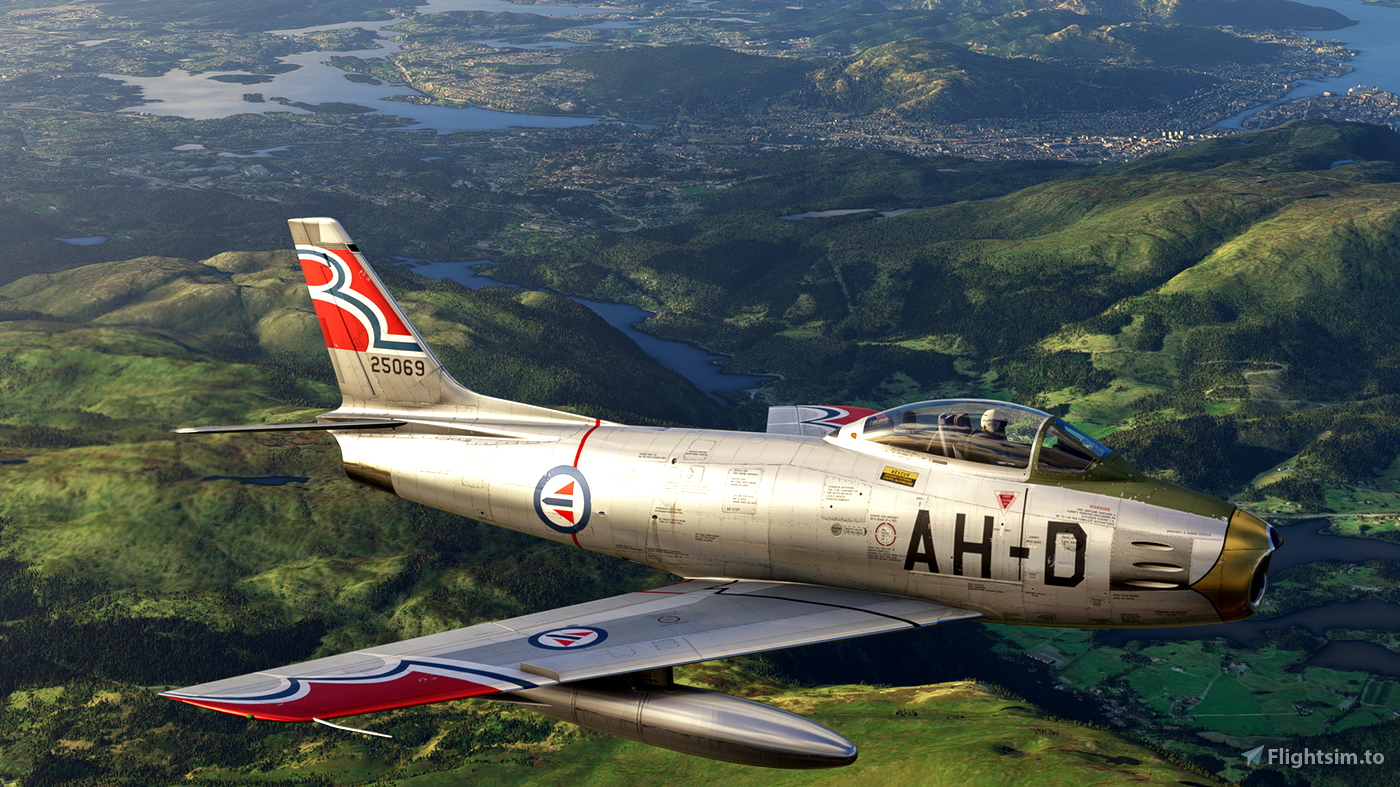 F-86 Sabre RNoAF AH-D für Microsoft Flight Simulator | MSFS