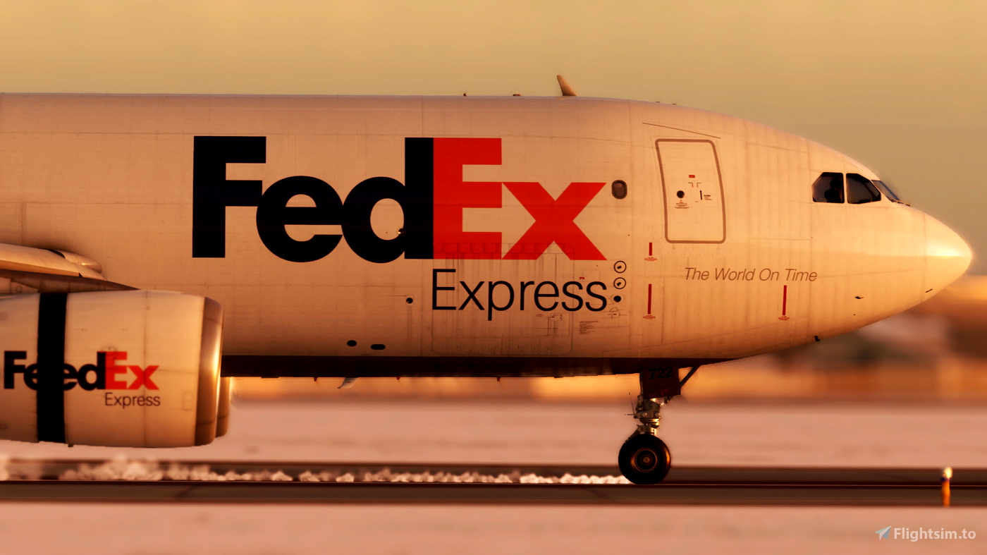 FedEx (N722FD & N664FE) 8K & 4K - IniBuilds A300 Freighter 对于 Microsoft ...