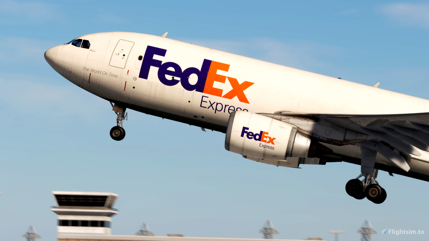 FedEx (N722FD & N664FE) 8K & 4K - IniBuilds A300 Freighter 对于 Microsoft ...
