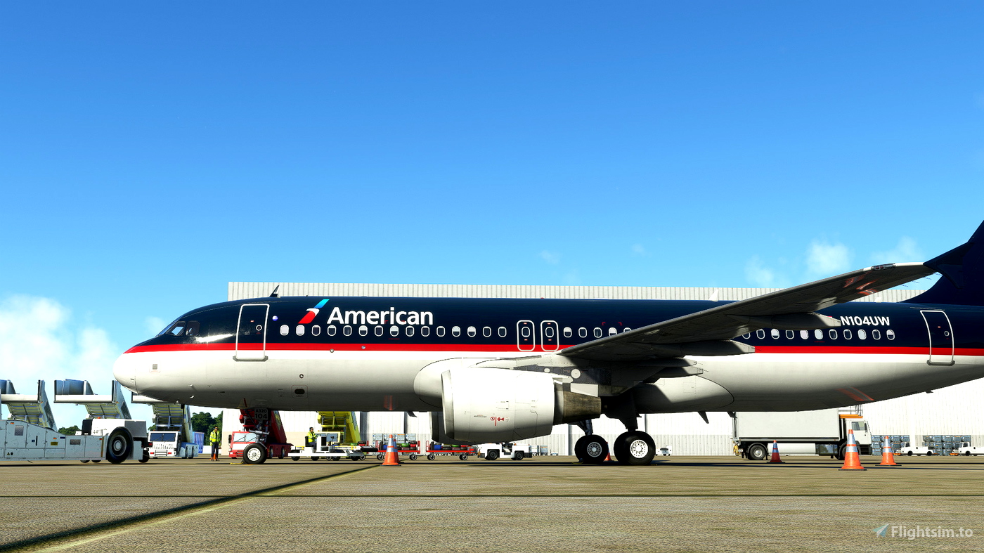 Fenix A320 American Airlines Blue US Airways Heritage (fictional) pour ...