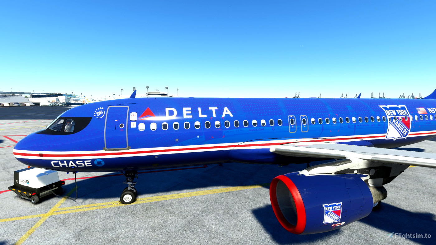 Fenix A320 Delta Air Lines New York Rangers N377NW for Microsoft Flight ...