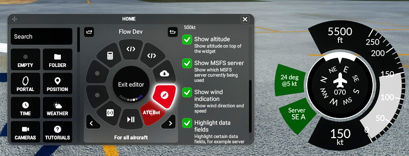 Flow Pro Widget: Dashboard for Microsoft Flight Simulator | MSFS