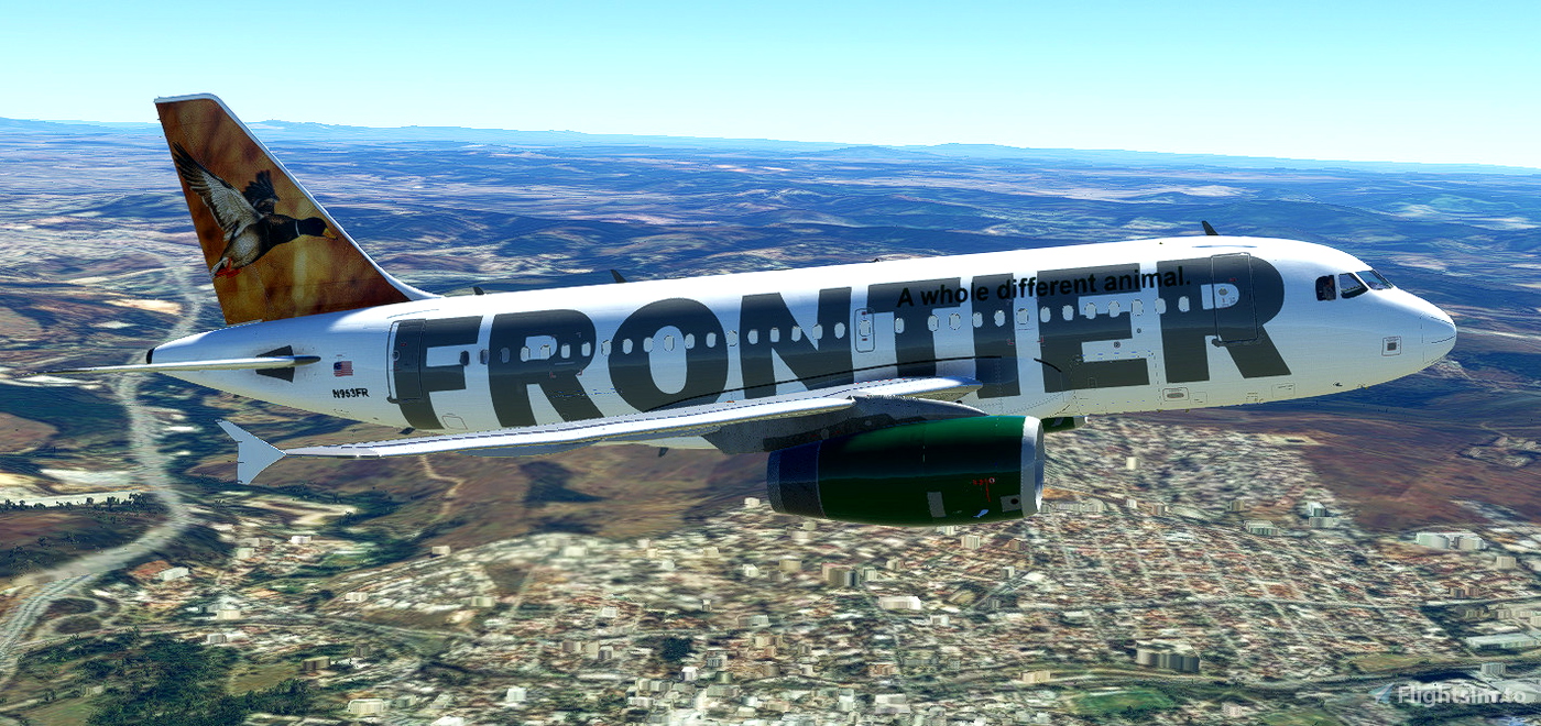 Frontier Airlines old livery A319 N953FR 对于 Microsoft Flight Simulator ...
