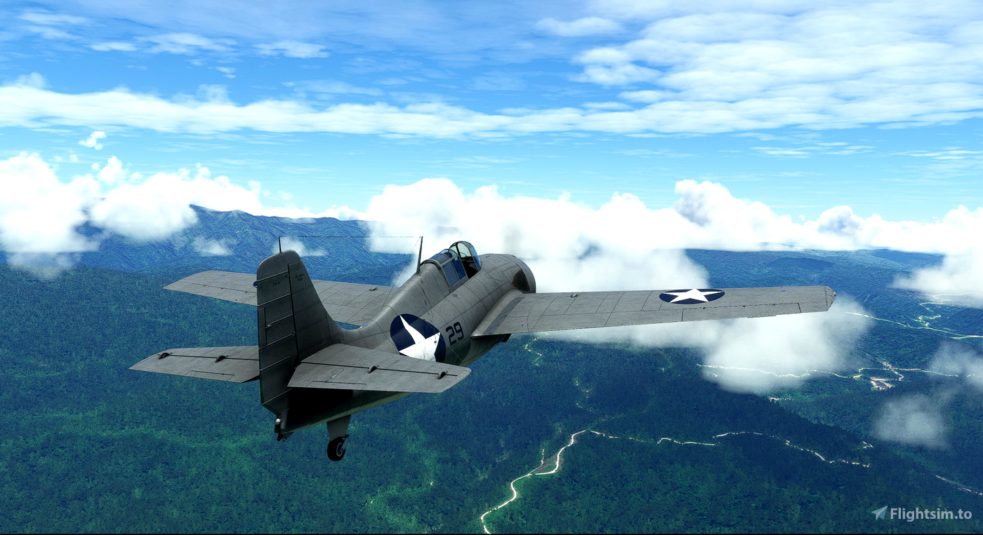Grumman F4F-4 Wildcat VMF-112 #29 Capt Jefferson DeBlanc for Microsoft Flight Simulator | MSFS