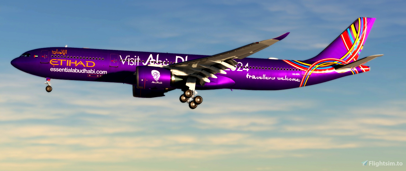 Headwind Airbus A330-9 Etihad Airways A6-AFA pro Microsoft Flight ...