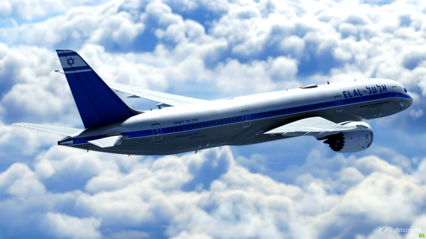 Horizon Sim Boeing B787-9 EL AL Retro | 4K 对于 Microsoft Flight ...