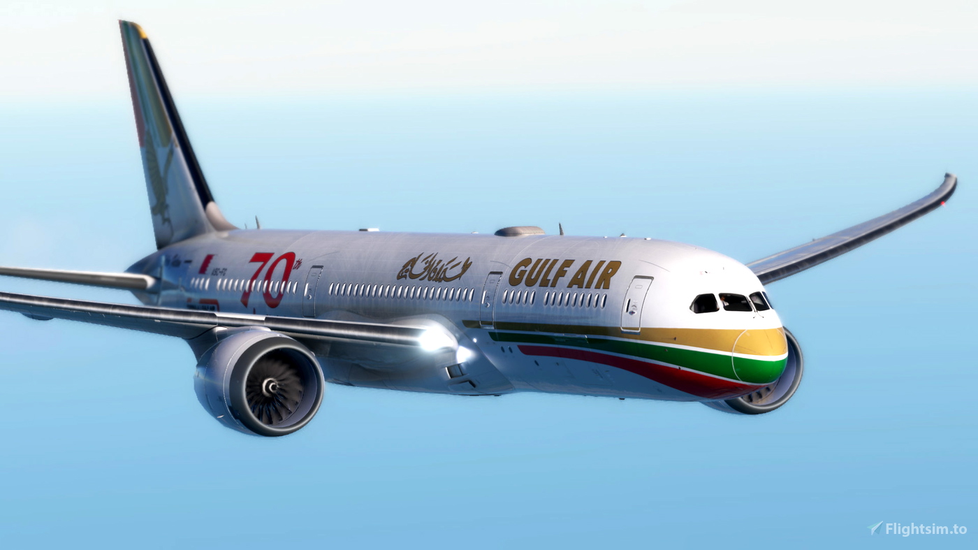 Horizon Sim Boeing B787-9 Gulf Air Retro | 4K for Microsoft Flight ...
