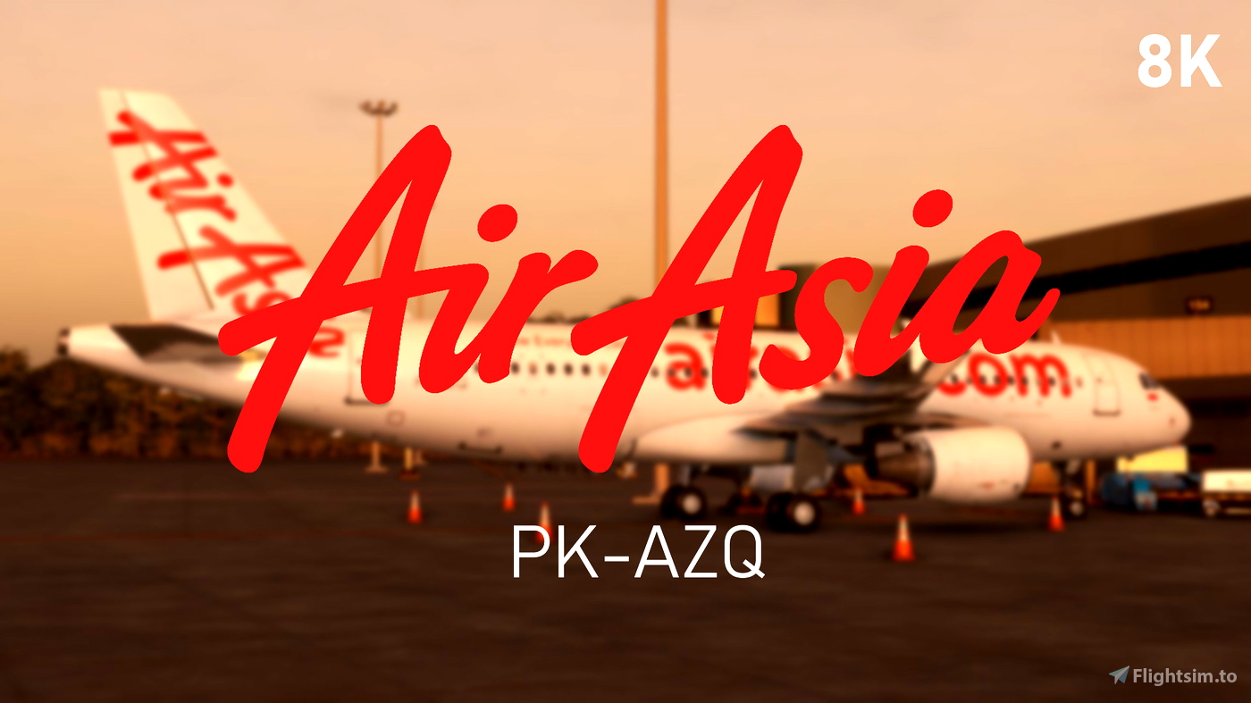 8K | Indonesia AirAsia PK-AZQ for Microsoft Flight Simulator | MSFS