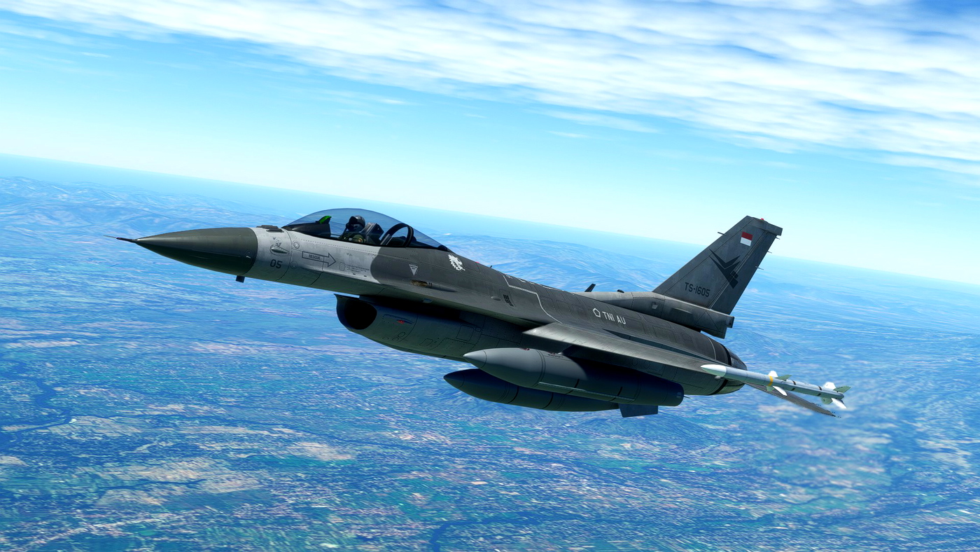 Indonesian Air Force (TNI AU) F-16AM Fighting Falcon TS-1605 for ...