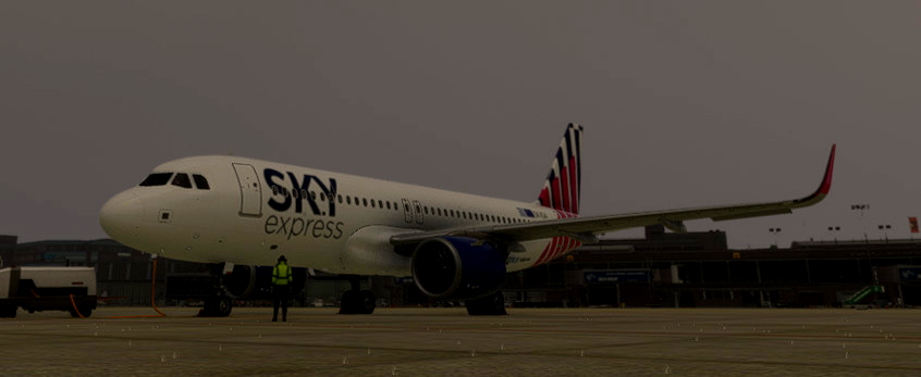 IniBuilds A320Neo V2 SkyExpress (SX-IOA) [4K] pro Microsoft Flight Simulator | MSFS