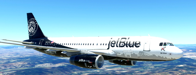 Jetblue Airways Airbus A320 'BK Blue' Brooklyn Nets Livery for ...
