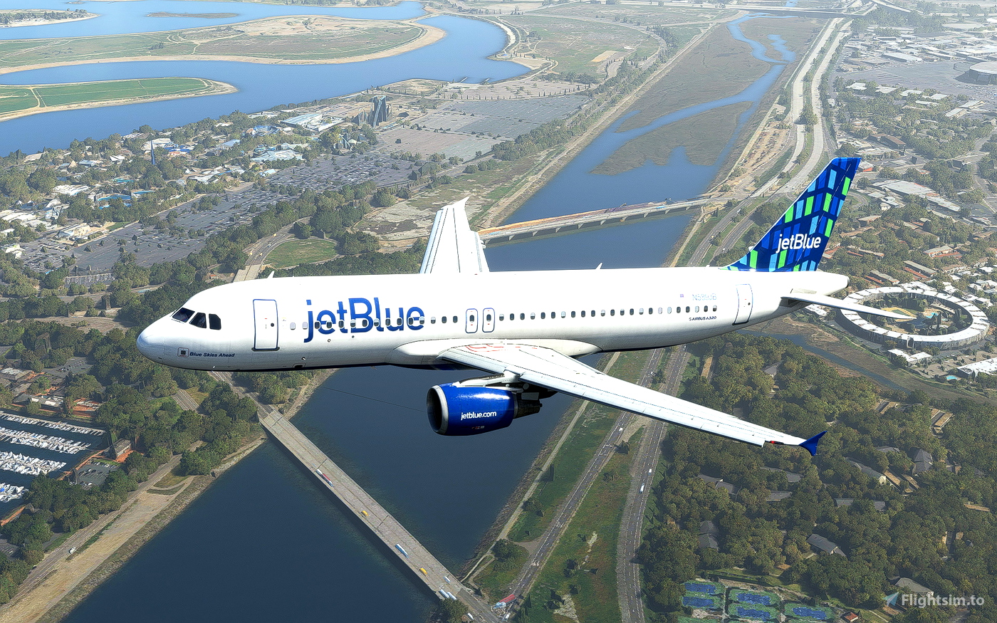 JetBlue ''Highrise Livery'' w/Cabin Fenixsim - Airbus A320 -N589JB [8K ...