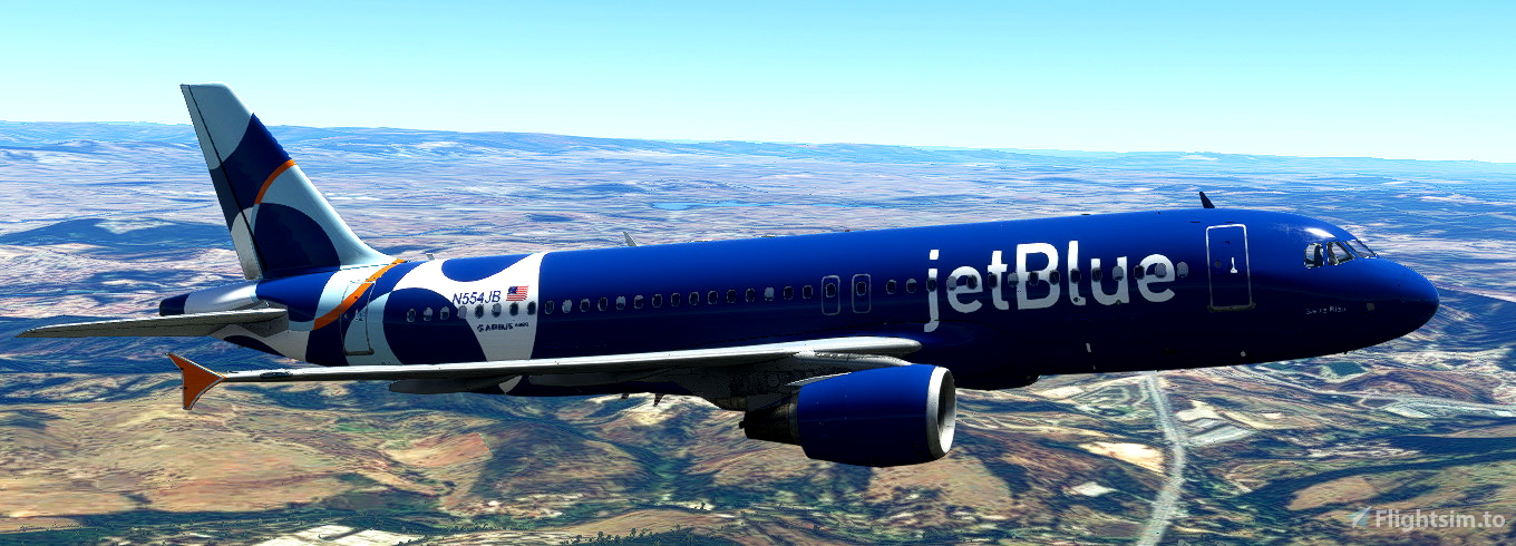 jetblue new livery N554JB for Microsoft Flight Simulator | MSFS