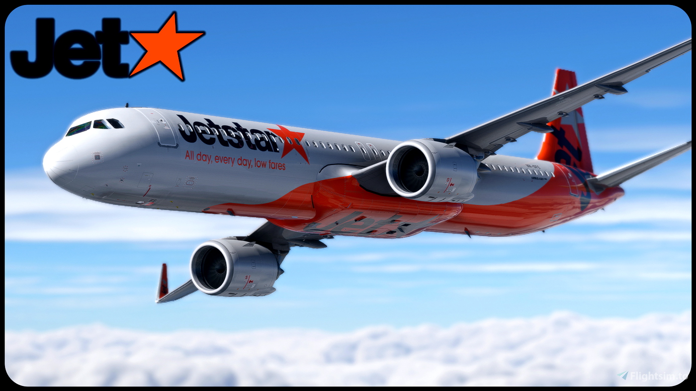 Jetstar A321NEO VH-OFE (8K) for Microsoft Flight Simulator | MSFS