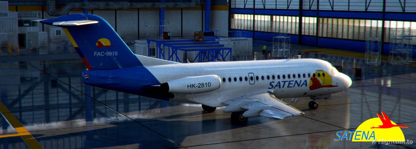 Just Flight Fokker F28-1000 Satena HK-2810 for Microsoft Flight ...